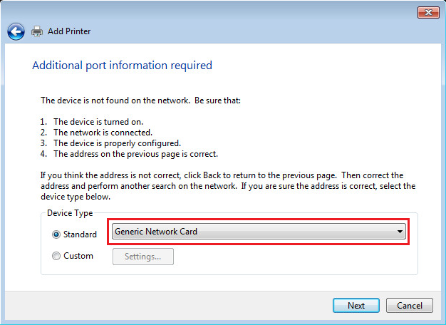How to set up LPR/LPD Printer on Windows 7 to print in RAW data type?