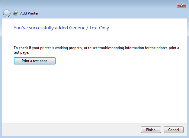 How to set up LPR/LPD generic text Printer on Windows 7 to print text ...