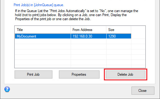 Add Printers to Queues
