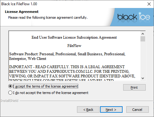 Installing the FileFlow