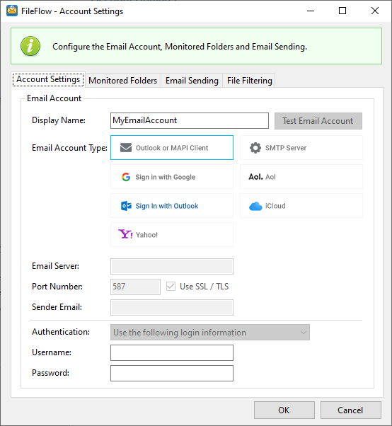 Adding and Configuring Email Accounts
