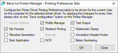 Printing document with different page sizes