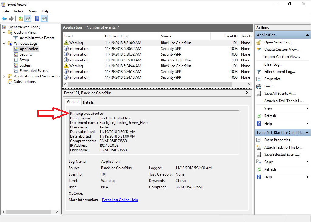 Event Viewer Logging Configuration