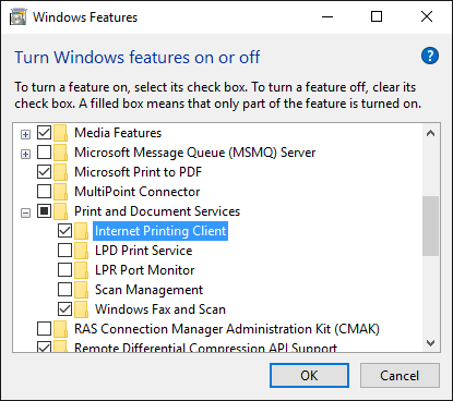 Adding Shared Printer driver through HTTP with IPP (Internet Printing ...