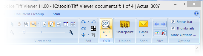 TIFF Viewer - Optical Character Recognition